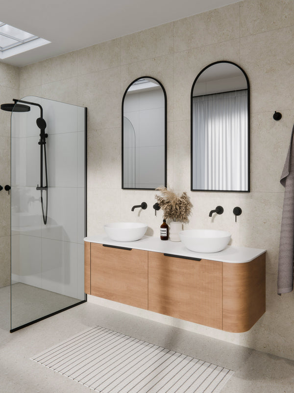 CODE INTERIORS ASPECT 500X1050 ARCH FRAMED MIRROR | Bathrooms Online