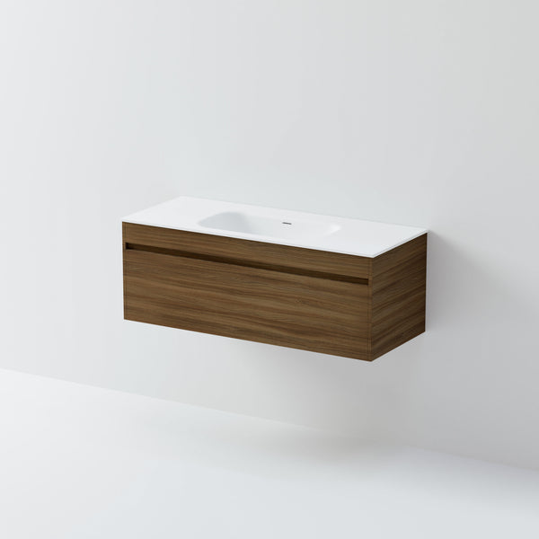 CODE LUXE 1200 WALL HUNG SINGLE BASIN VANITY SINGLE DRAWER– Bathrooms ...