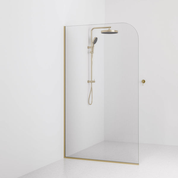 CODE INTERIORS PILLAR SHOWER SCREEN GLASS 1200MM | Bathrooms Online
