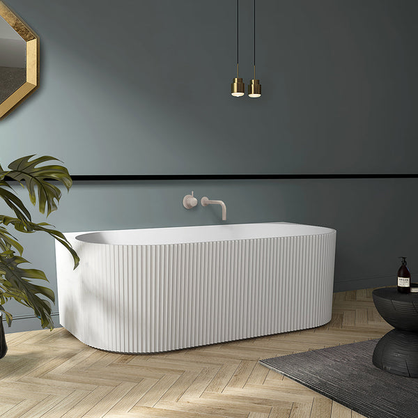 NEWTECH WILLOW BACK TO WALL BATH 1700MM - 2 COLOURS | Bathrooms Online