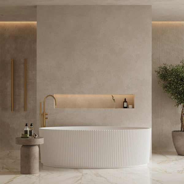 NEWTECH WILLOW OVAL BATH 1800MM - 2 COLOURS | Bathrooms Online