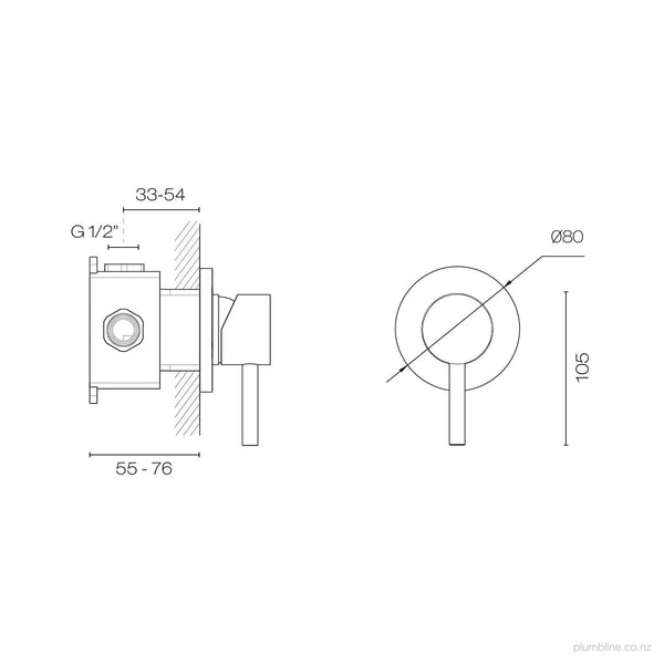 SWISS SHOWER MIXER - BRUSHED STAINLESS– Bathrooms Online