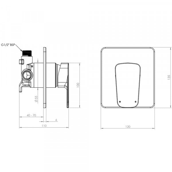 FELTON AXISS II FUSION PLUS SHOWER MIXER - 2 COLOURS | Bathrooms Online