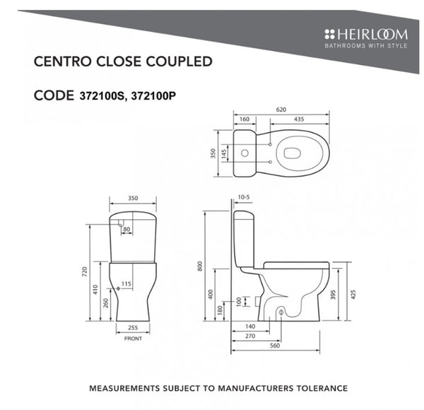 CENTRO CLOSE COUPLED TOILET | Bathrooms Online