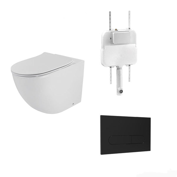 CODE ZEN RIMLESS FLOOR STANDING INWALL TOILET SUITE | Bathrooms Online