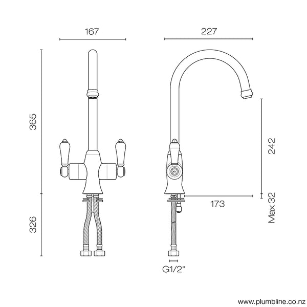 MCKINLEY EMPIRE TRADITIONAL KITCHEN MIXER | Bathrooms Online