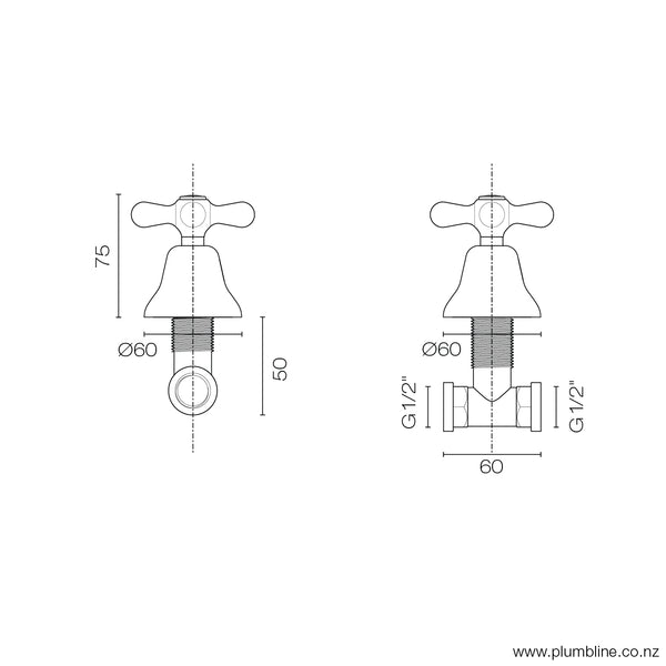 MCKINLEY EMPIRE 15MM SHOWER TAPS | Bathrooms Online
